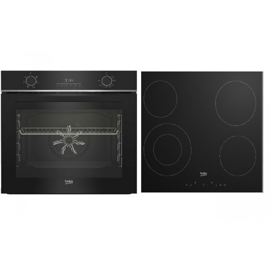 Beko BBIE17301BD + HIC 64402 E Φούρνος άνω Πάγκου 72lt με Κεραμικές ...